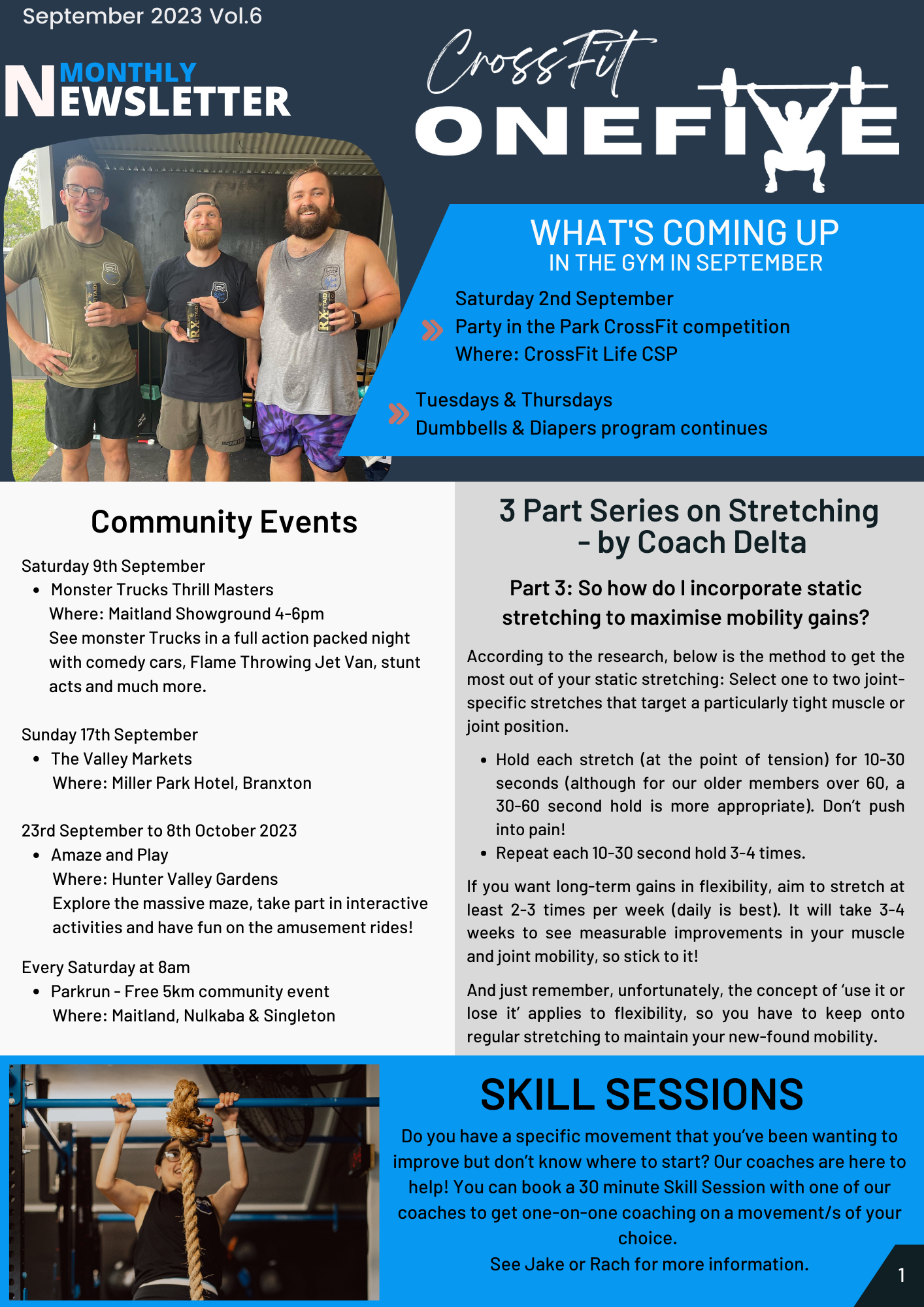 OneFive Monthly Newsletter: September 2023 - CrossFit OneFive